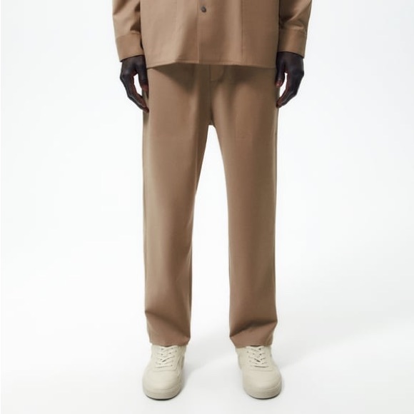 Zara | Pants | Zara Men Beige Jogger Waist Suit Pants Nwt | Poshmark